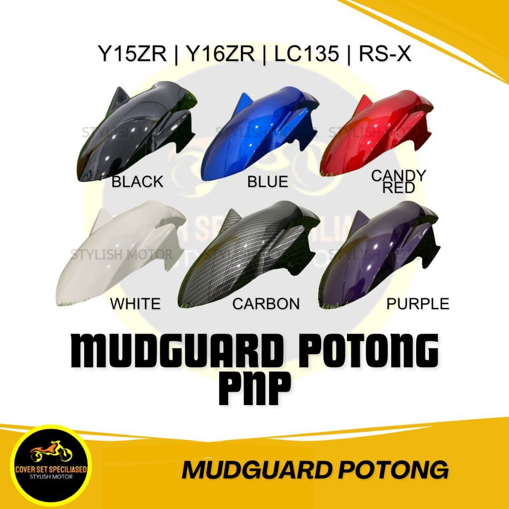Mudguard Y15 Y16 Lc135 Lc Rsx V1 V2 Custom Siap Potong Carbon Candy Red ...
