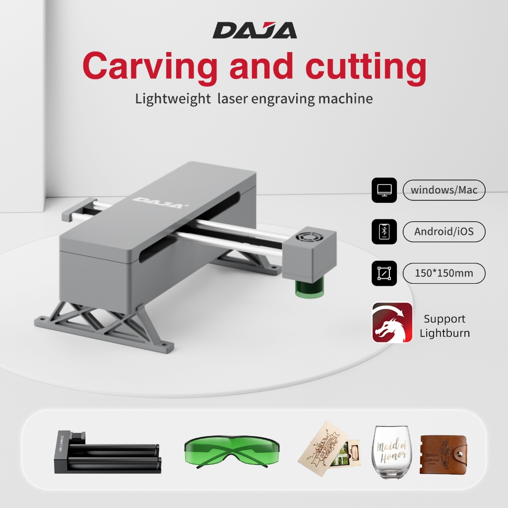 DAJA DJ7 Laser Engraving Machine Laser Engraving Smart Easy Mini Printing Wood Printing Cutting ...
