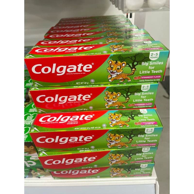 Colgate Kids Tiger Toothpaste Strawberry Flavor 40g | Shopee Malaysia
