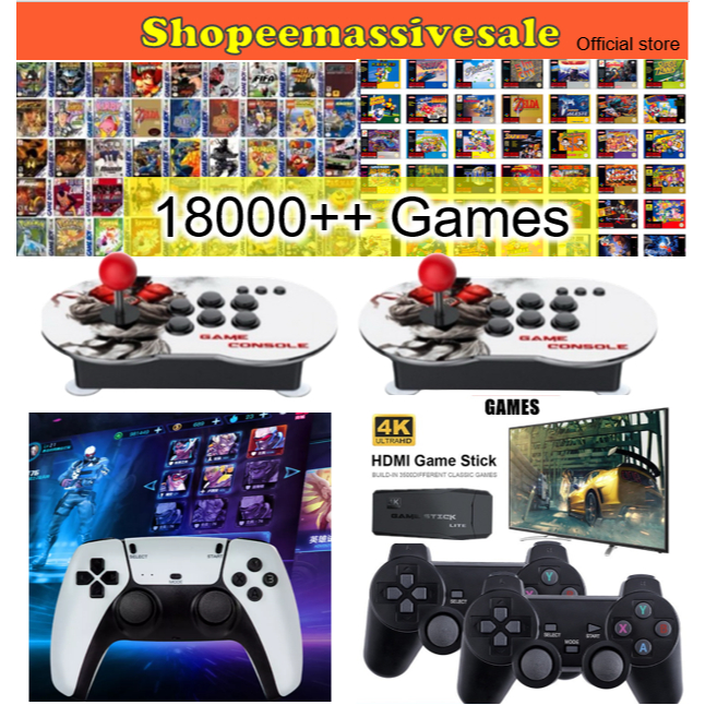 18500+ games konsol permainan Retro game console arcade TV controller ...