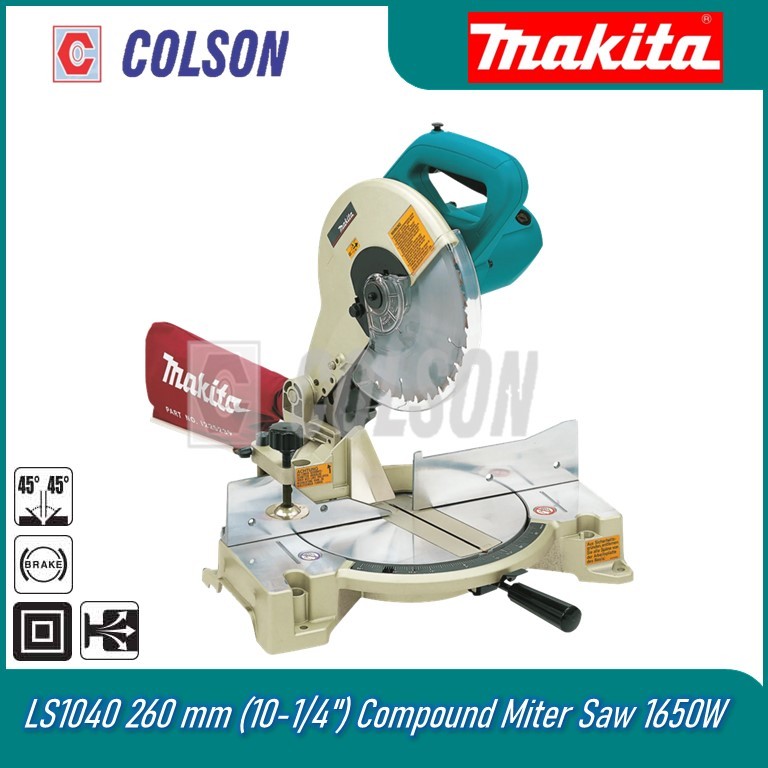 COLSON MAKITA LS1040 260 mm (10-1/4") Compound Miter Saw 1650W | Shopee ...