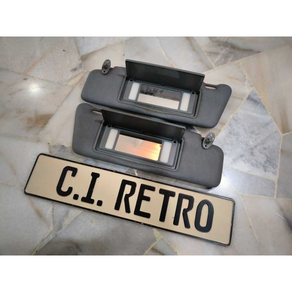 W124 SUN VISOR SHADE VANITY MIRROR LAMP GREY COLOUR MERCEDES BENZ ...