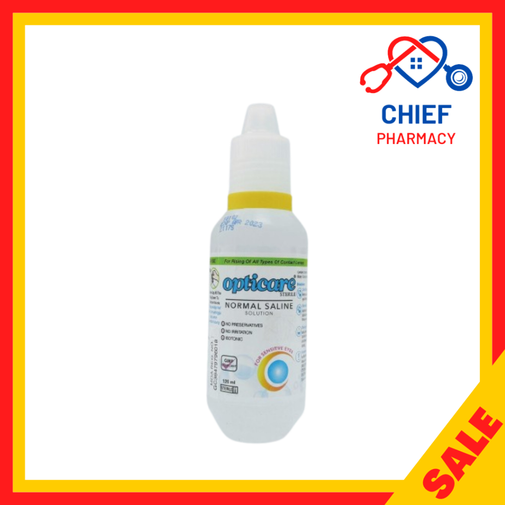 OPTICARE STERILE NORMAL SALINE SOLUTION 120ML | Shopee Malaysia