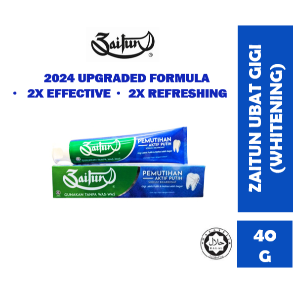 【READY STOCK】ZAITUN Ubat Gigi Pemutihan/ Whitening Toothpaste 40G ...