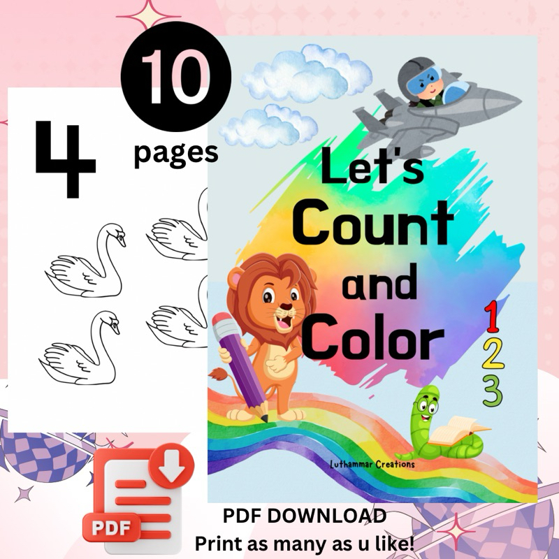 [PDF] Let's Count And Color (THE NUMBERS COLORING BOOK) | Shopee Malaysia