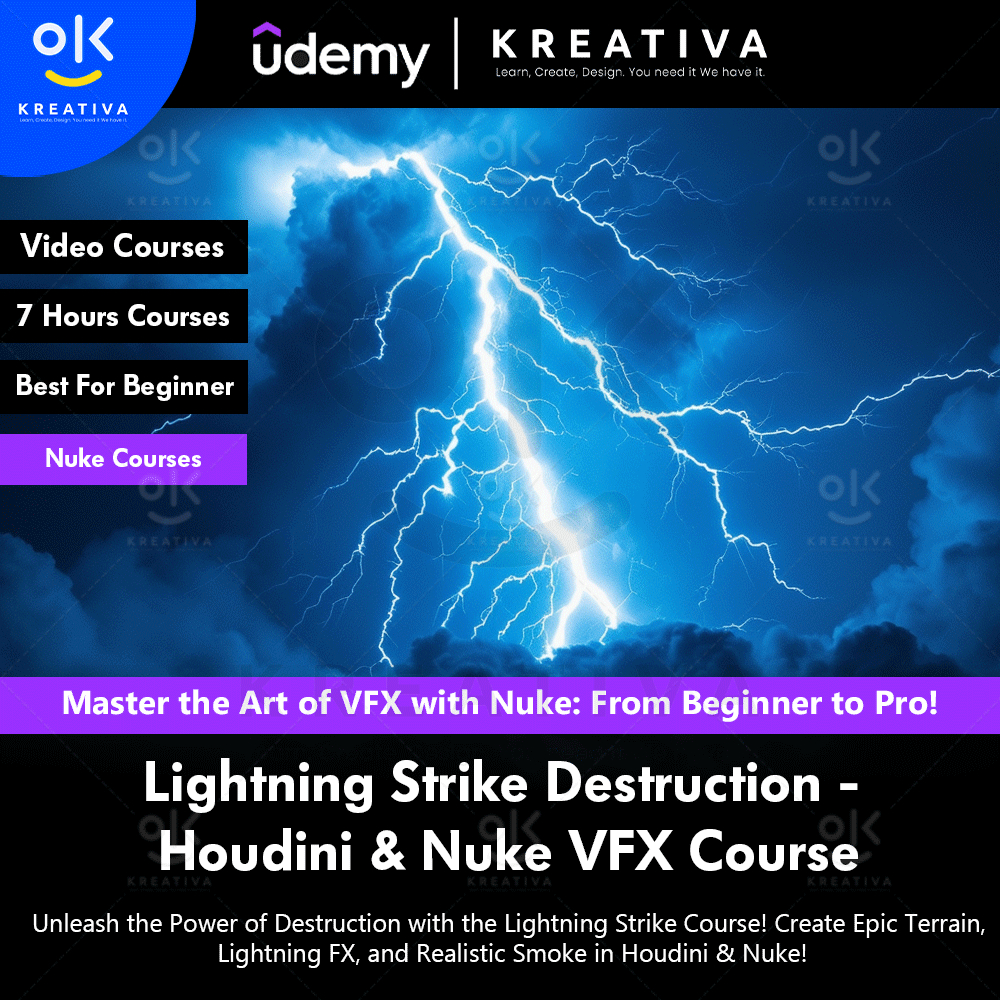 VFX Masterclass - Lightning Strike Destruction - Houdini & Nuke VFX Course | VFX Video Course ...