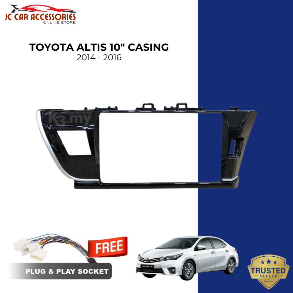 Toyota Corolla Altis 2014-2016 10" inch Android Player Casing with ...