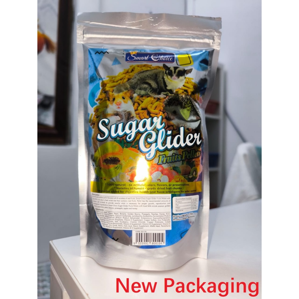 (Ready Stock) Smart Choice Sugar Glider Fruits Pellets 170g | Shopee ...