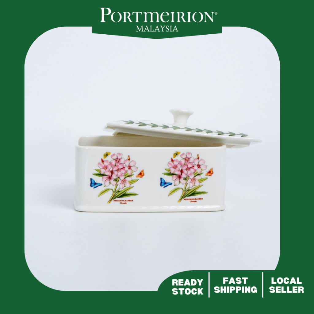 Portmeirion Botanic Garden Covered Treasure Box Oleander (NEW MOTIF ...