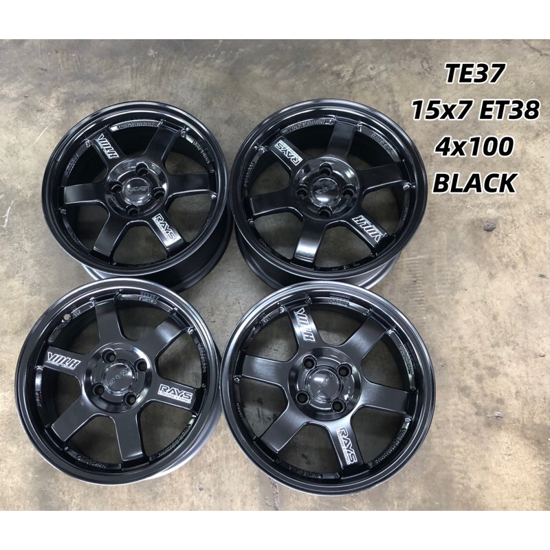 USED RIM TE37 15 INCH FOR MYVI ALZA WIRA SAGA FLX BLM VIOS YARIS HONDA HATCHBACK CITY JAZZ ...