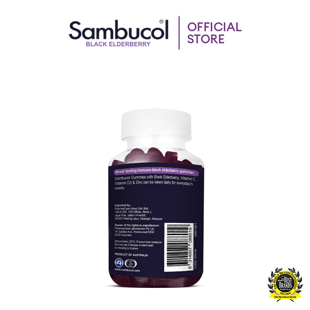 [Bundle] Sambucol Black Elderberry Original Gummies (50s) x2 | Shopee ...