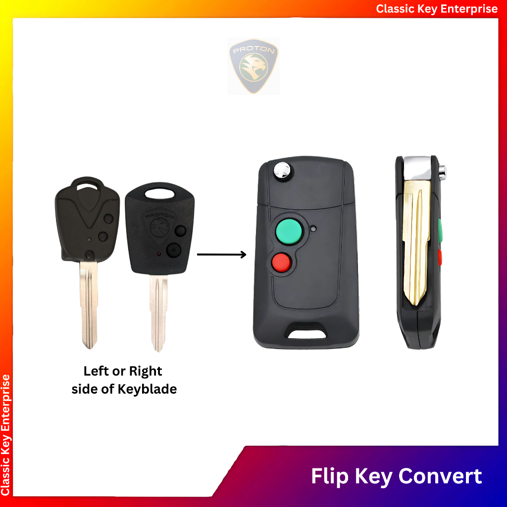 Proton Waja Saga Flx Blm Persona Gen2 Remote Flip Key Casing Case Shell ...