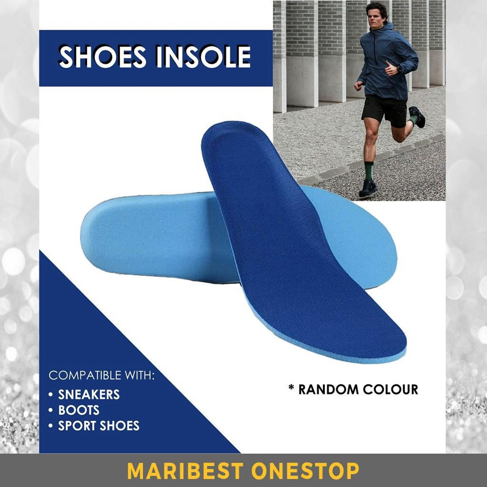 RANDOM COLOUR BOOST Sport Insoles PU Foam Shoes Insole Pelapik Kasut ...