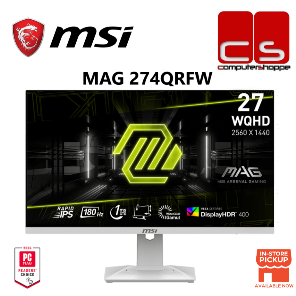 MSI G274QRFW / MAG 274QRFW 27'' WQHD 180HZ /1MS/ G-SYNC/ HDR Rapid IPS ...