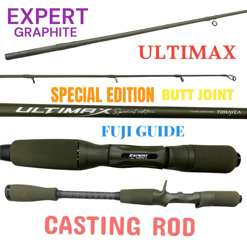 EXPERT GRAPHITE ULTIMAX SPECIAL EDITION CASTING FISHINB ROD BUTT JOINT ...