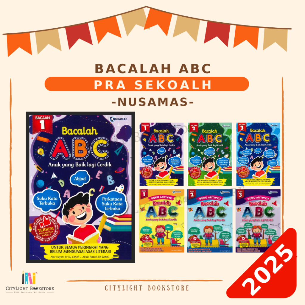[CITYLIGHT] Buku Prasekolah 2025: Bacalah ABC & Aktiviti Bacalah ABC ...