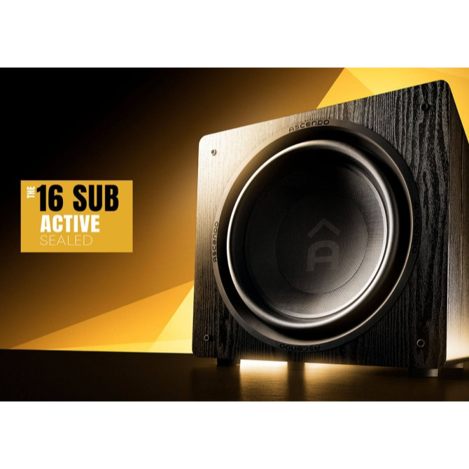 Ascendo THE16 SUB Active Sealed Subwoofer, 16" driver, 1000W RMS ...