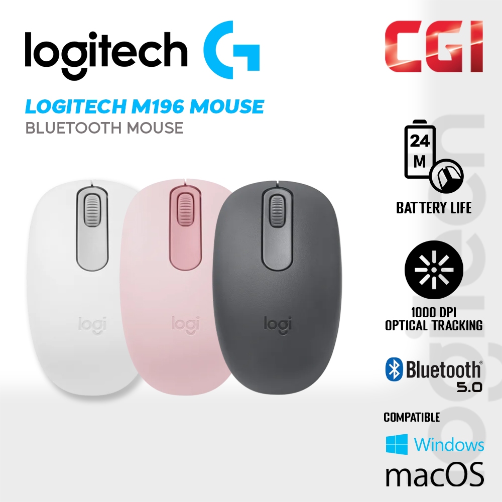 Logitech M196 1000 DPI Bluetooth Mouse | Shopee Malaysia