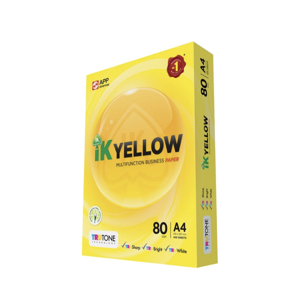 IK Yellow A4 Paper/Kertas A4 80gsm 450 sheets | Shopee Malaysia