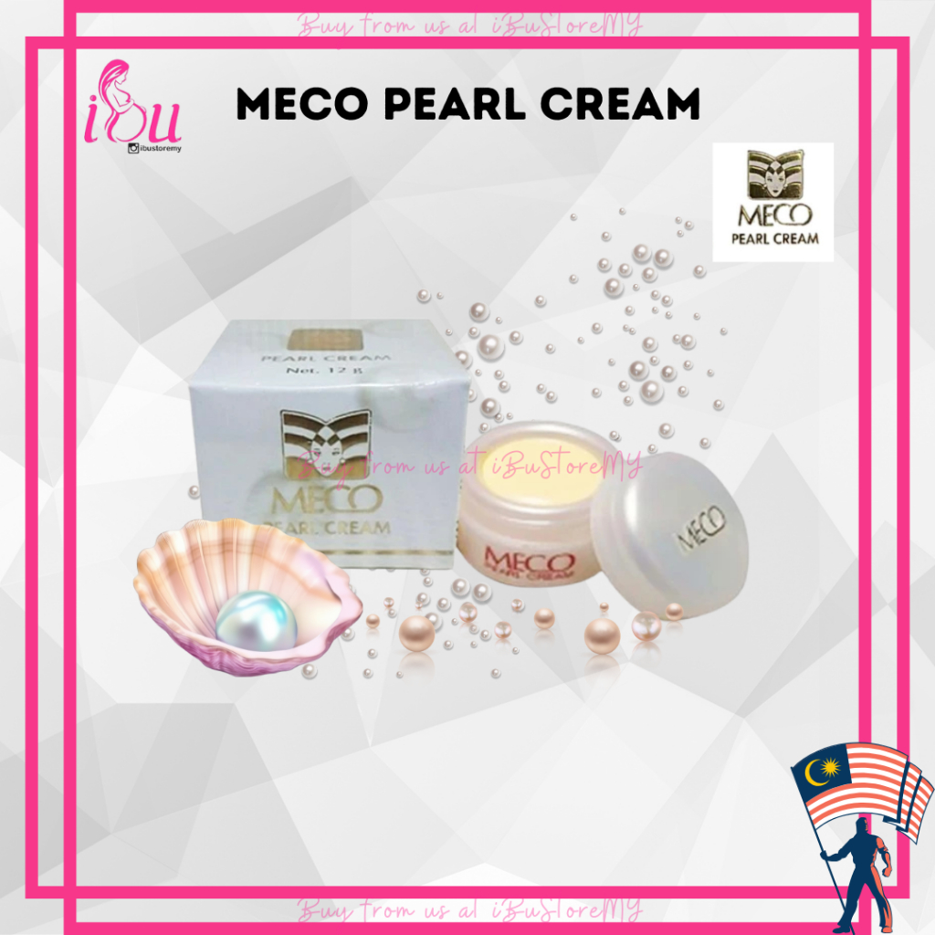 Meco Pearl Cream Face Facial Brightening Cream Treatment 12g | Shopee ...