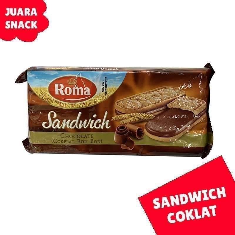 Roma Sandwich Chocolate Biscuit/Biskuit Roma Sandwich Cokelat | Shopee ...