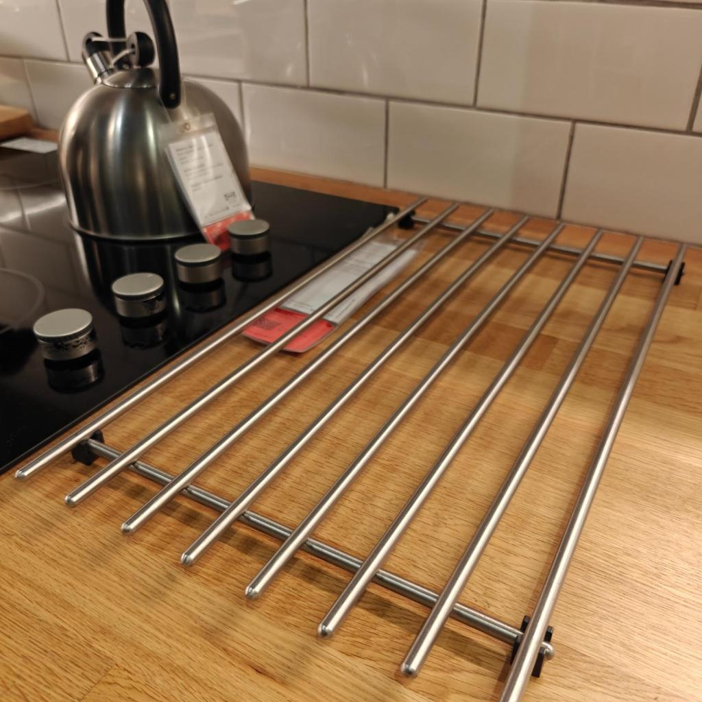 KITCHEN POT STAND TRIVET STAINLESS STEEL 50X28CM HOT POT STAND LEKAR ...