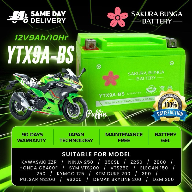 🔥YTX9-BS / BATTERY / ELEGEN/ KTM 390 DUKE/ CBR 250/ GSF400/ NINJA 250 ...