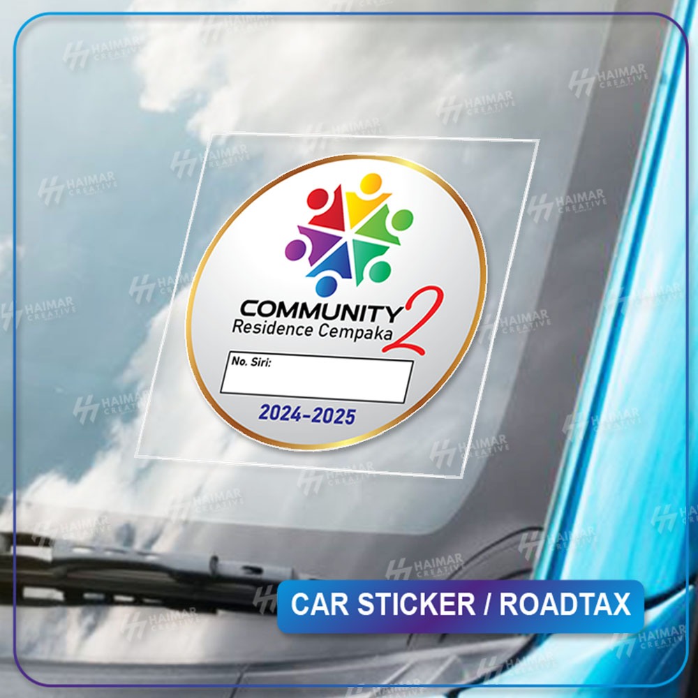 100PCS_ROADTAX STICKER, MANAGEMENT, JMB, PERSATUAN PENDUDUK, PUSPAKOM ...