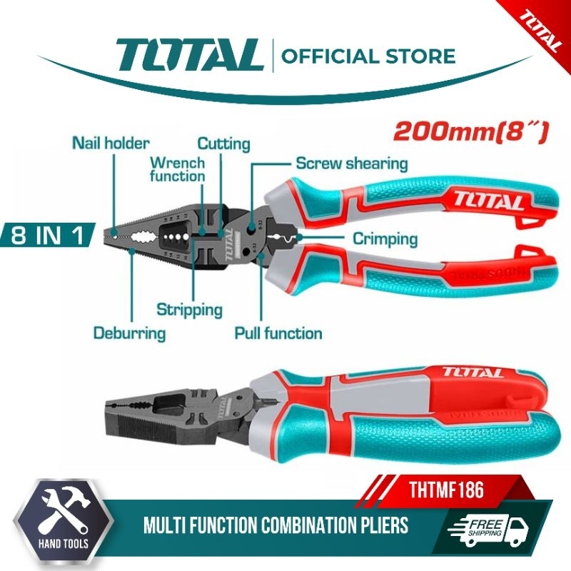 Total 8-in-1 Multi-function Combination Pliers THTMF186 | Shopee Malaysia