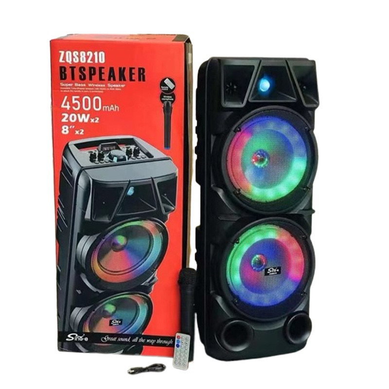 ZQS 8210 BOOM BOX 8" ×1 WIRELESS KARAOKE BLUETOOTH SPEAKER READY STOCK DIGITAL SHOP with Karaoke ...