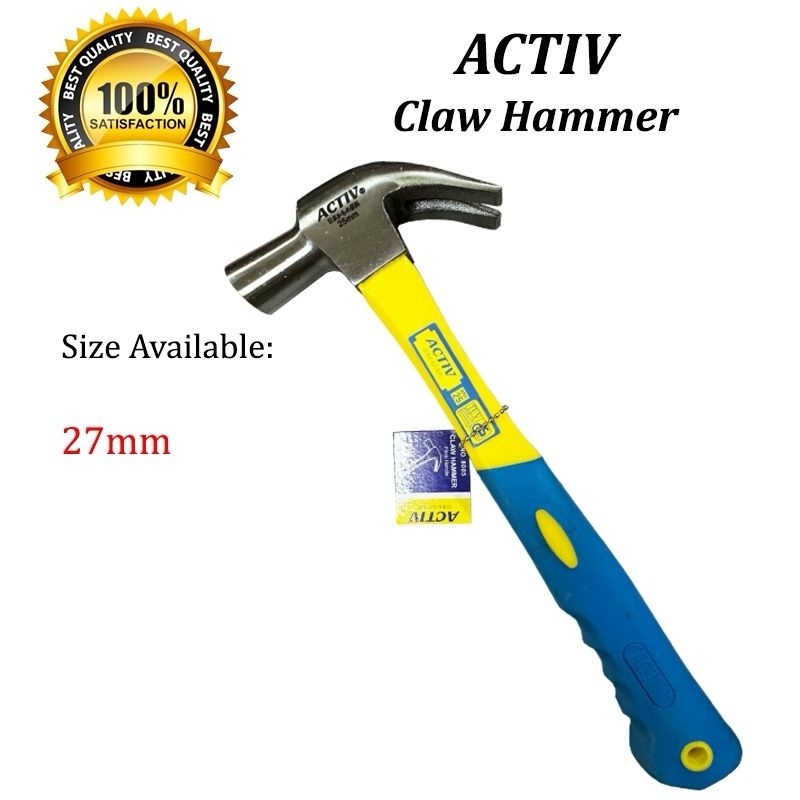 ACTIV CLAW HAMMER FIBERGLASS 27MM 16OZ | Shopee Malaysia