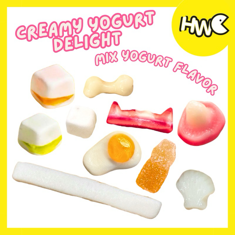 Creamy Yogurt Delights Flavor Yoghurt Gummy Candy Sweets Manis Sour ...