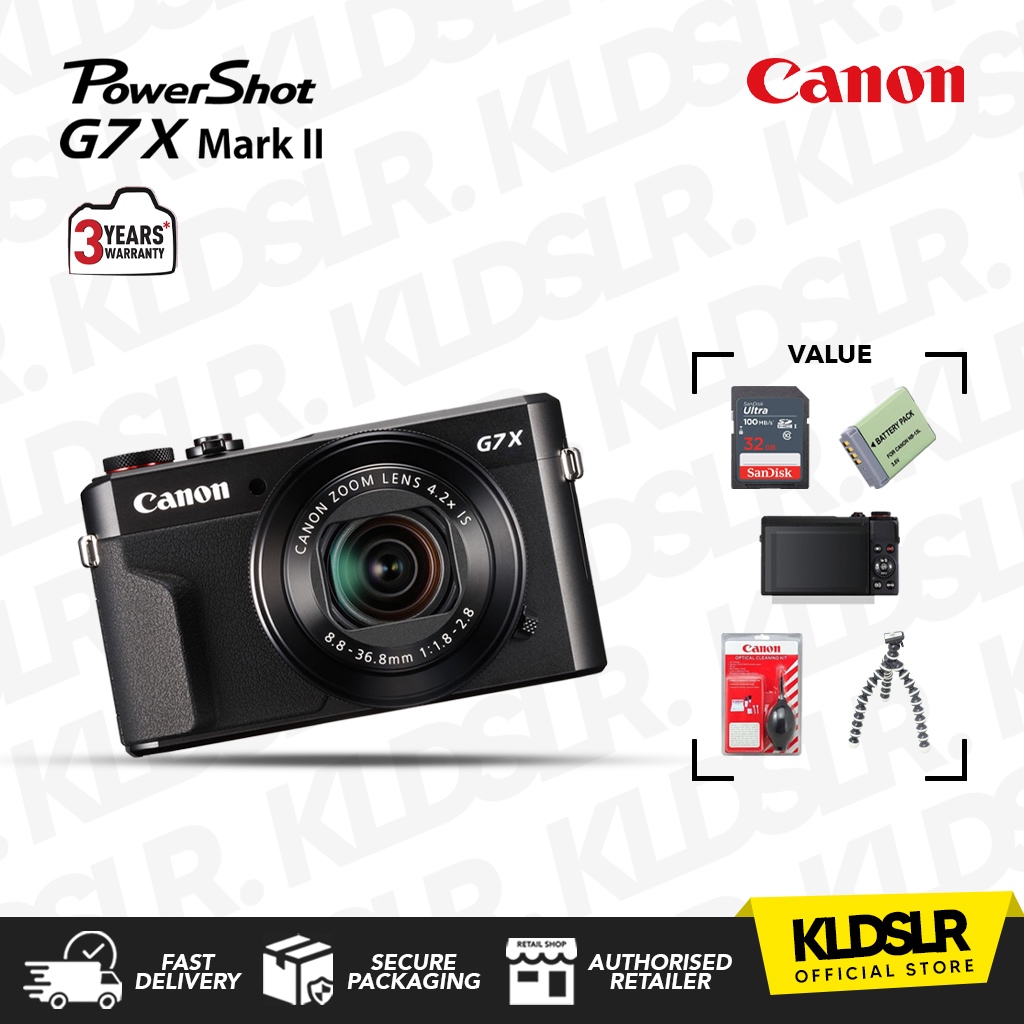 Canon PowerShot G7X Mark II / G7X Mark 2 /G7X II/ G7XII / G7X2 Digital Camera (Canon Malaysia ...