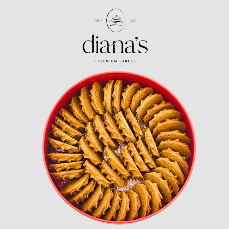Diana's Premium Royal Coffee Cookies Tin | Biskut Raya | Coffee Butter ...