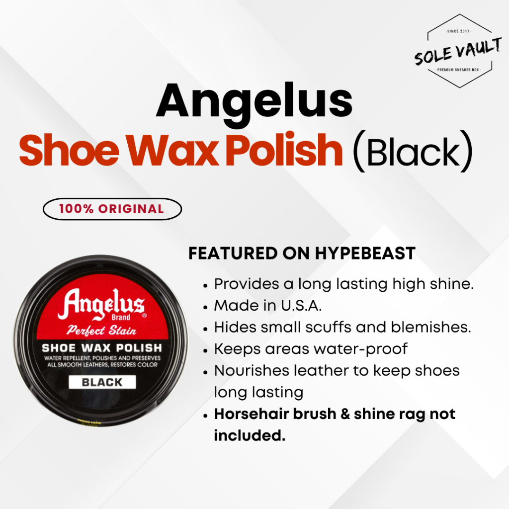 [SOLEVAULT] 100% Original Angelus Shoe Wax Polish (Black) | Shopee Malaysia