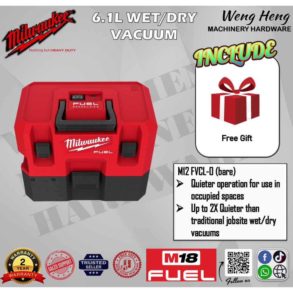 MILWAUKEE M12 FUEL™ Wet/Dry Vacuum - MODEL M12 FVCL | Shopee Malaysia
