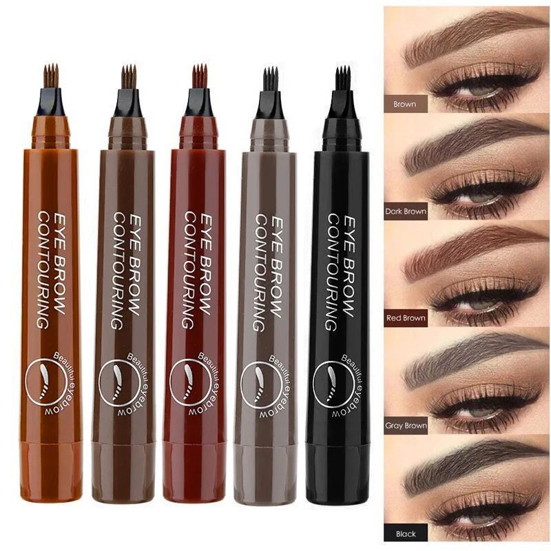 Four-head bifurcation Four eyebrow pencil Waterproof eyebrow pencil ...