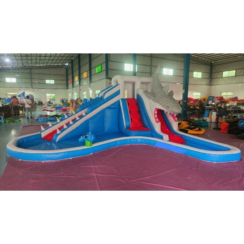 🔥 MINI SOOPA DOOPA SHARK DOUBLE SLIDE PVC CANVAS (HEAVY DUTY) | Shopee ...