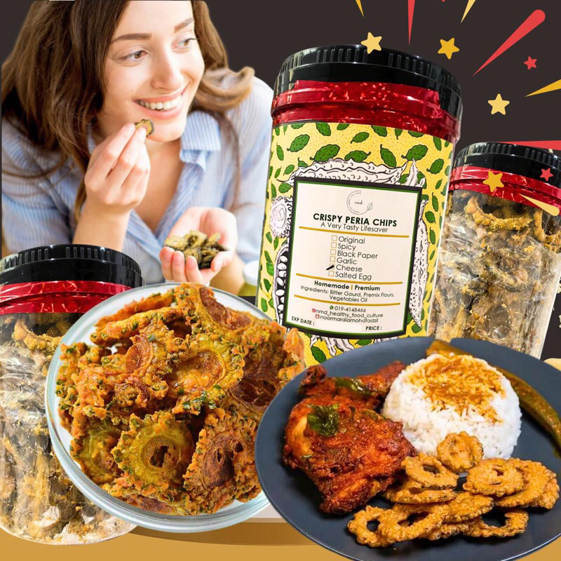 🤍COMBO ORIGINAL🤍Peria Goreng/ Peria Chips/ Crispy Peria / Bitter Gourd ...