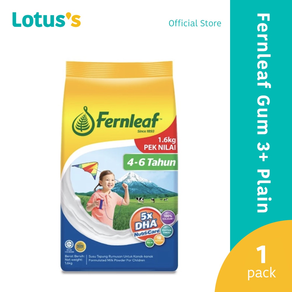 Fernleaf Milk Powder for Children 4 - 6 years (Plain) (1.6kg) | Shopee ...
