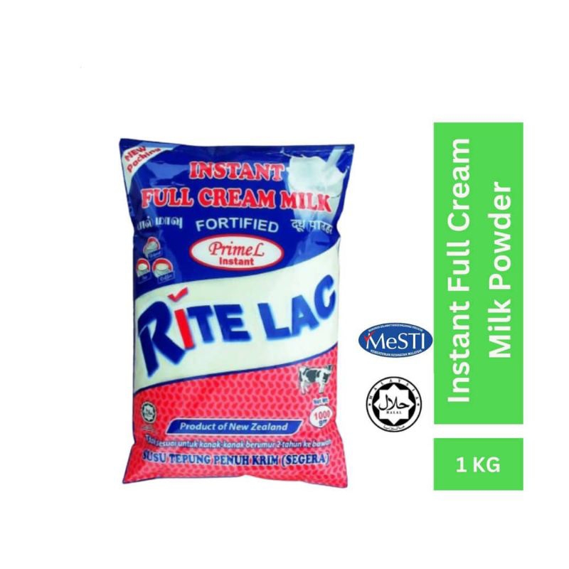 RITE LAC Instant Full Cream Milk Powder - Susu Tepung SEGERA penuh Krim ...