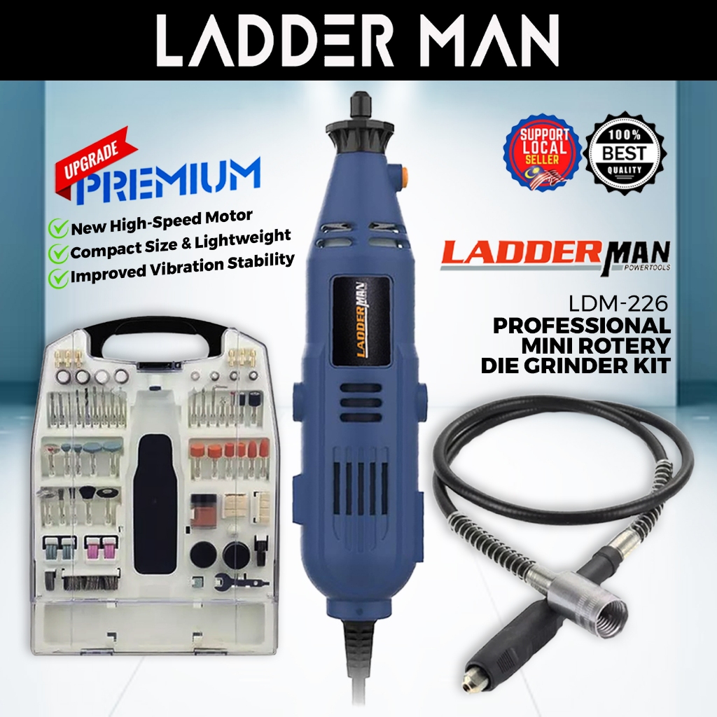 226Pcs Ladderman LDM-226 Electric Mini Drill Grinder Mini Die Grinder ...