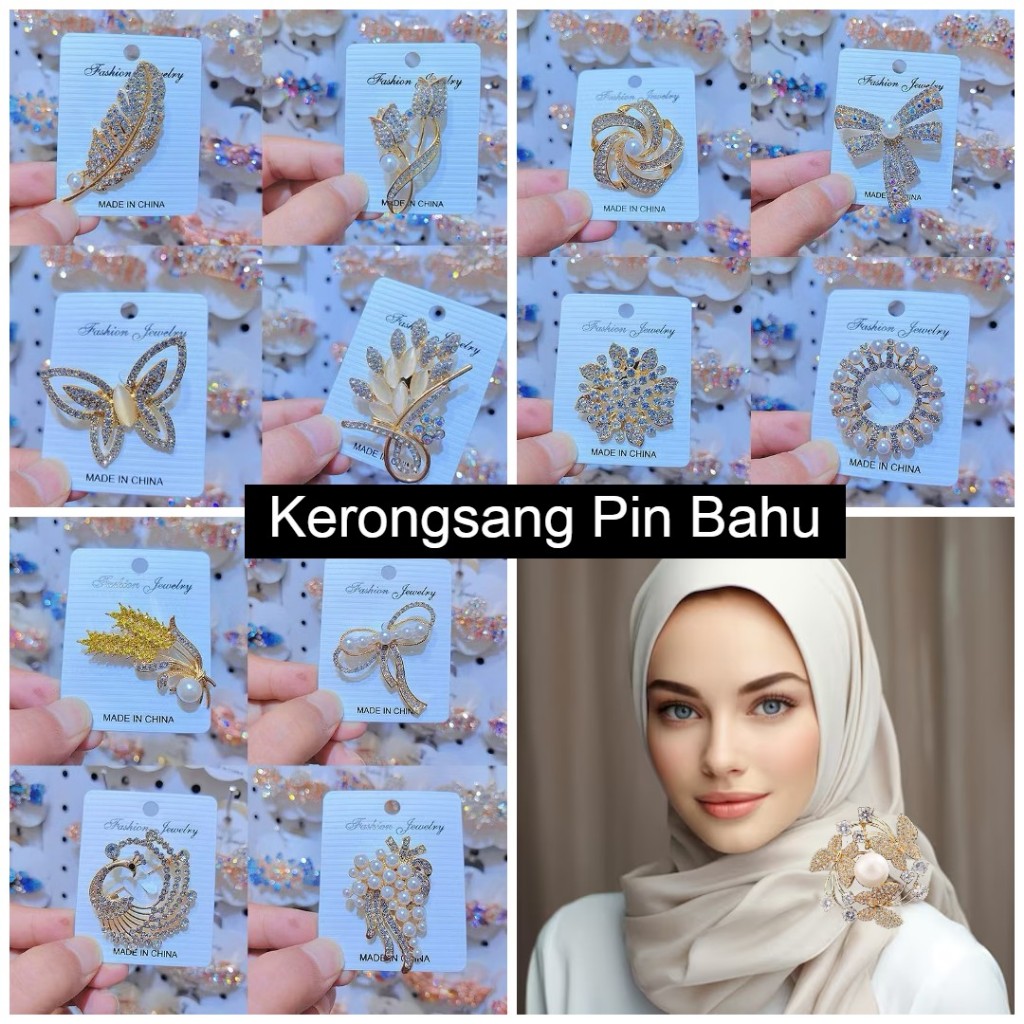 Pin Tudung Besar Brooch Bahu Kerongsang Tudung Brooch Kongsang Panjang ...