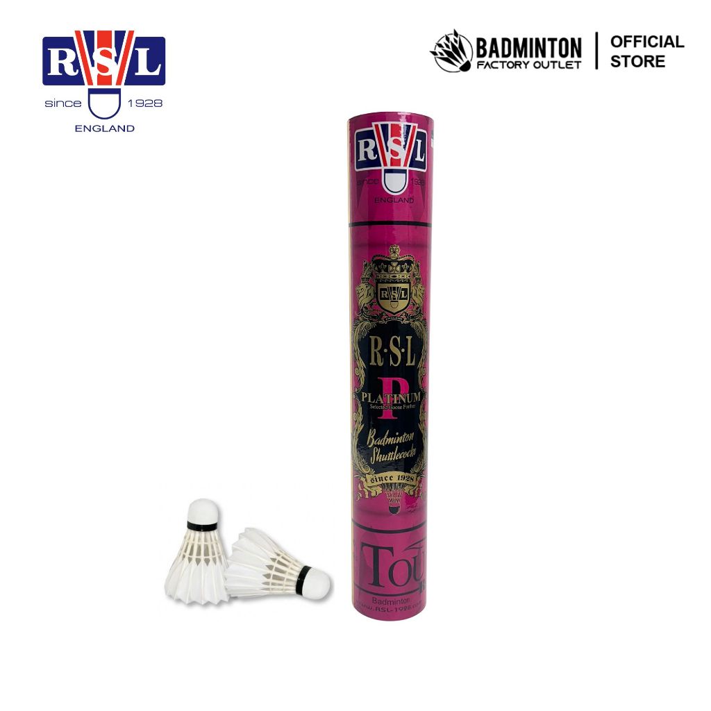 RSL Platinum Shuttlecock | S77 | Selected Goose Feather | 12PCs Per ...