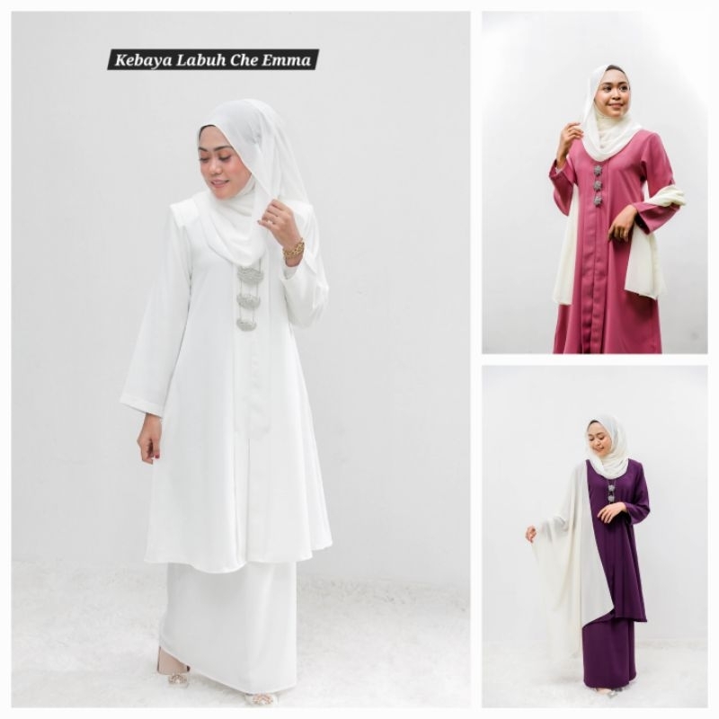 Kebaya Labuh Che Emma Klasik S to 3xl V1 (cutting loose) | Shopee Malaysia