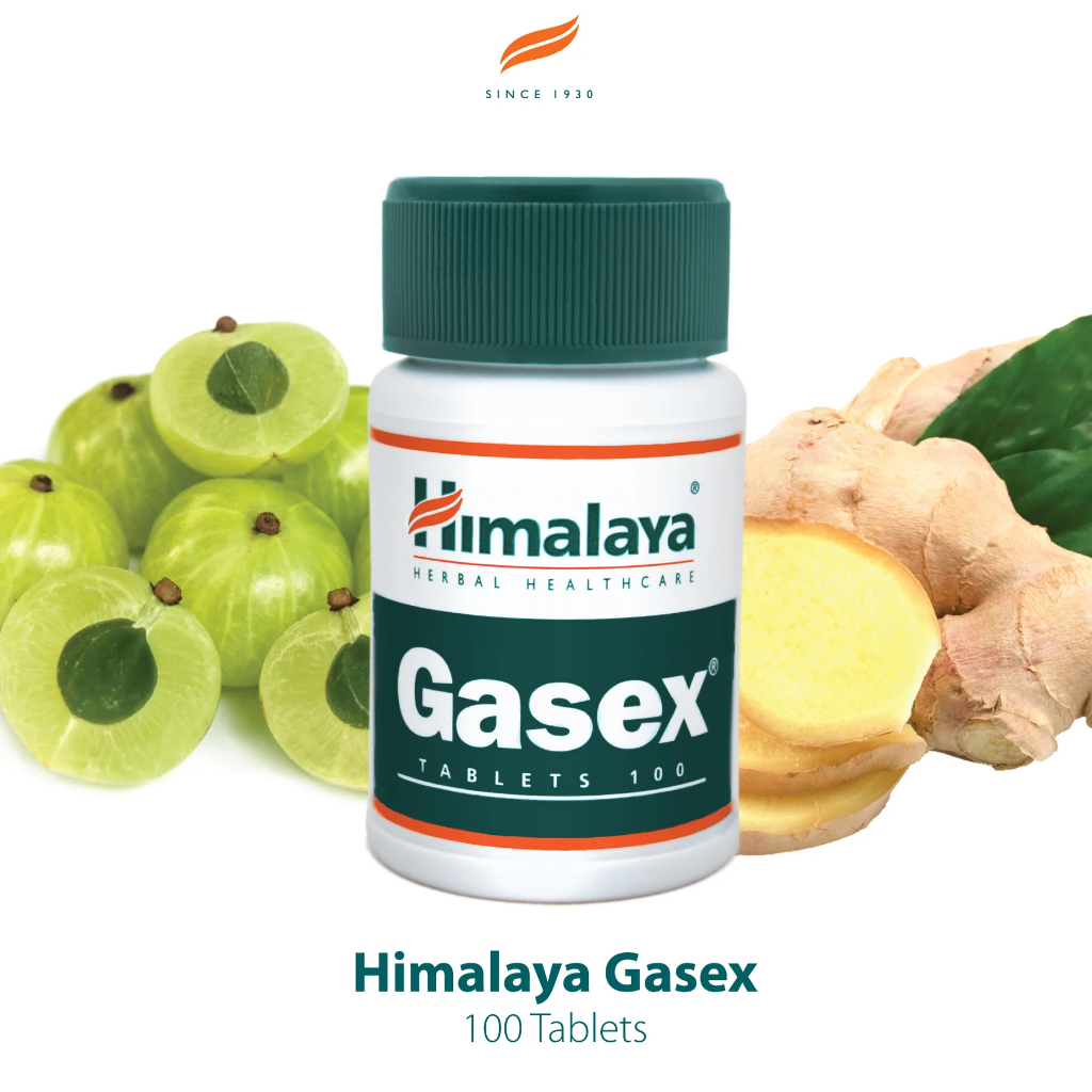 Himalaya Gasex Tablets 100's | Natural Digestive Support | Relieves ...