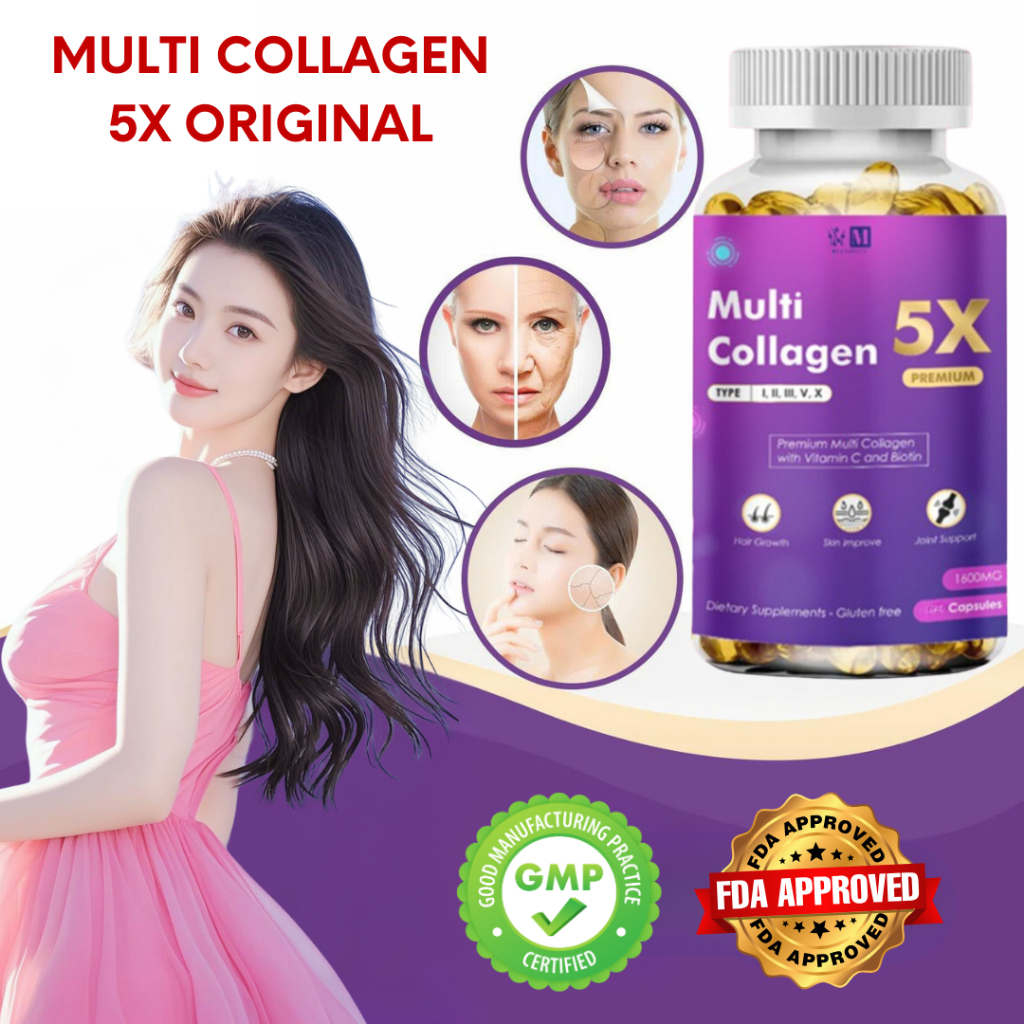 MULTI COLLAGEN 5X PREMIUM Regain bright white skin Anti-Aging skin, 5 ...