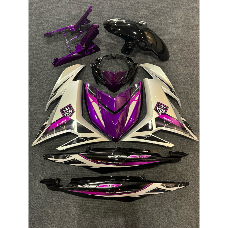 Y15ZR V2 COVERSET CUSTOM TITAN CANDY PURPLE (STICKER TENAM) | Shopee ...