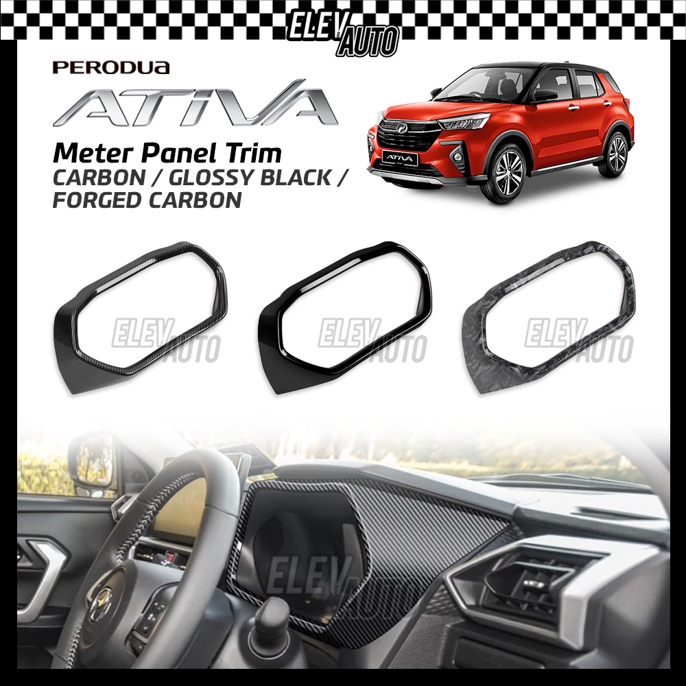 Perodua Ativa Meter Panel Frame Trim Carbon Black Interior Accessories ...