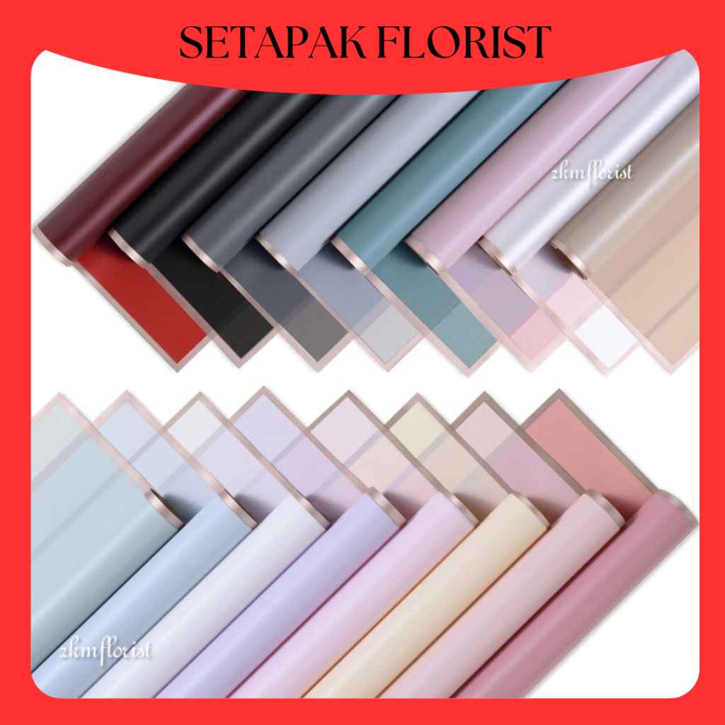 (20PCS) GOLD RIM Waterproof Flower Wrapping Paper Bouquet Gift Florist ...